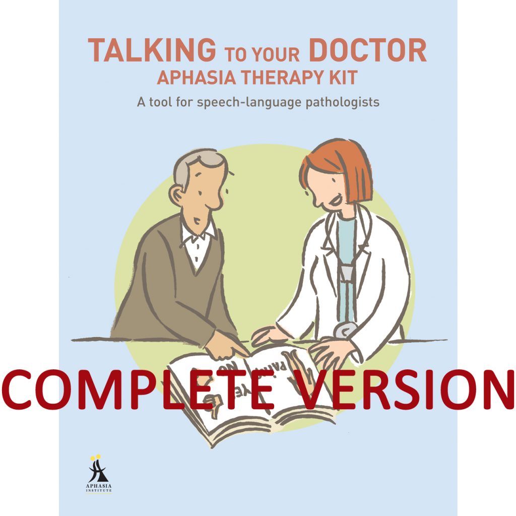 Talking To Your Doctor Aphasia Therapy Kit (Complete) – Aphasia Institute